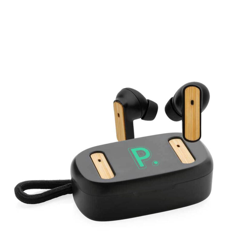 Recycled Plastic & Bamboo Earbuds | Branded Tech | Project Merchandise